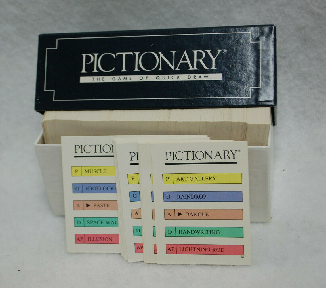 Pictionary First Edition Rare 1985 Original Pieces Complete Vintage ...