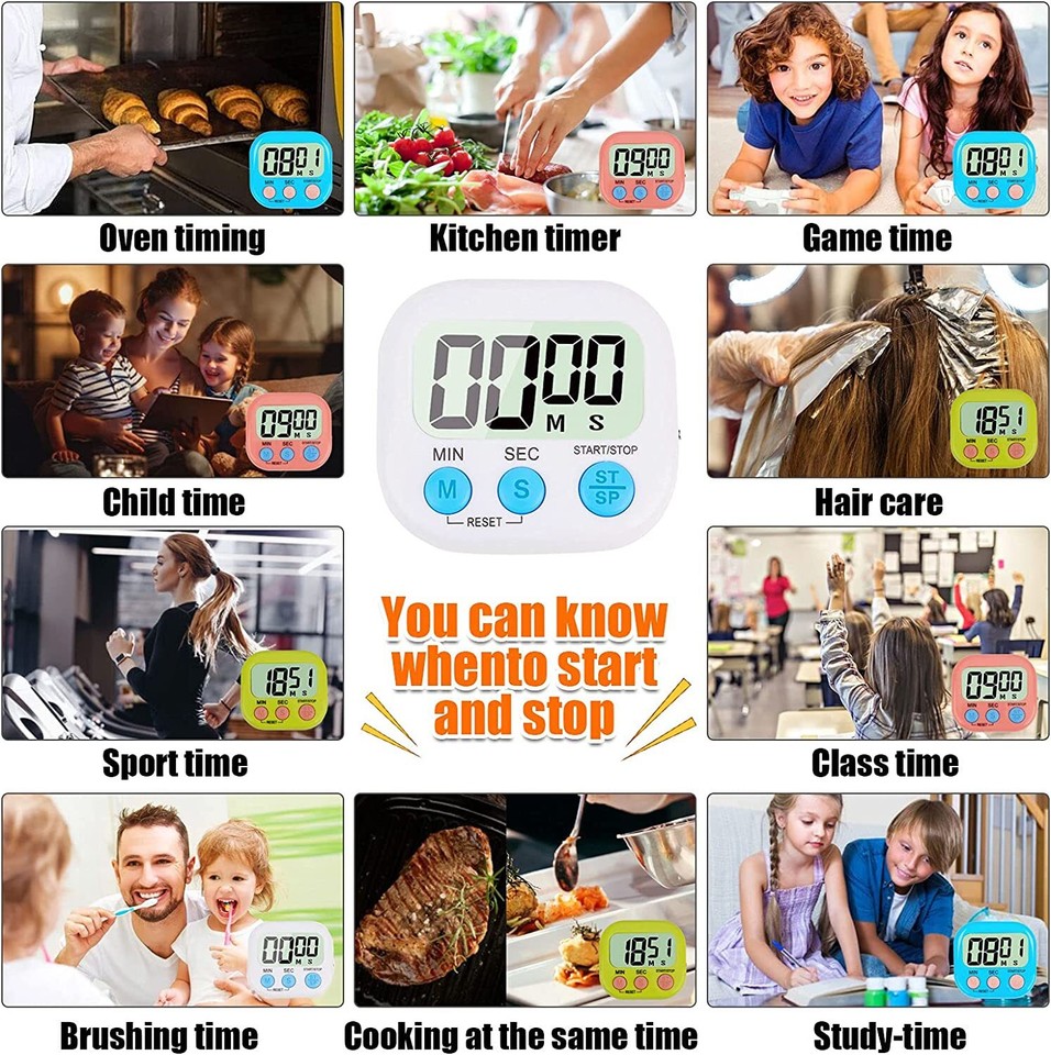 Digital Kitchen Timer Timer Learning Management Timer Suitable Cooking,Egg Timer | eBay
