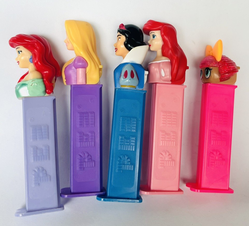 PEZ Disney Princess Ariel Snow white Rapunzel & Lol PEZ Dispensers Lot ...