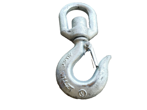 Alloy Swivel Hoist Hook WLL2T / WLL2 TONS Crane Safety Latch Alloy | eBay