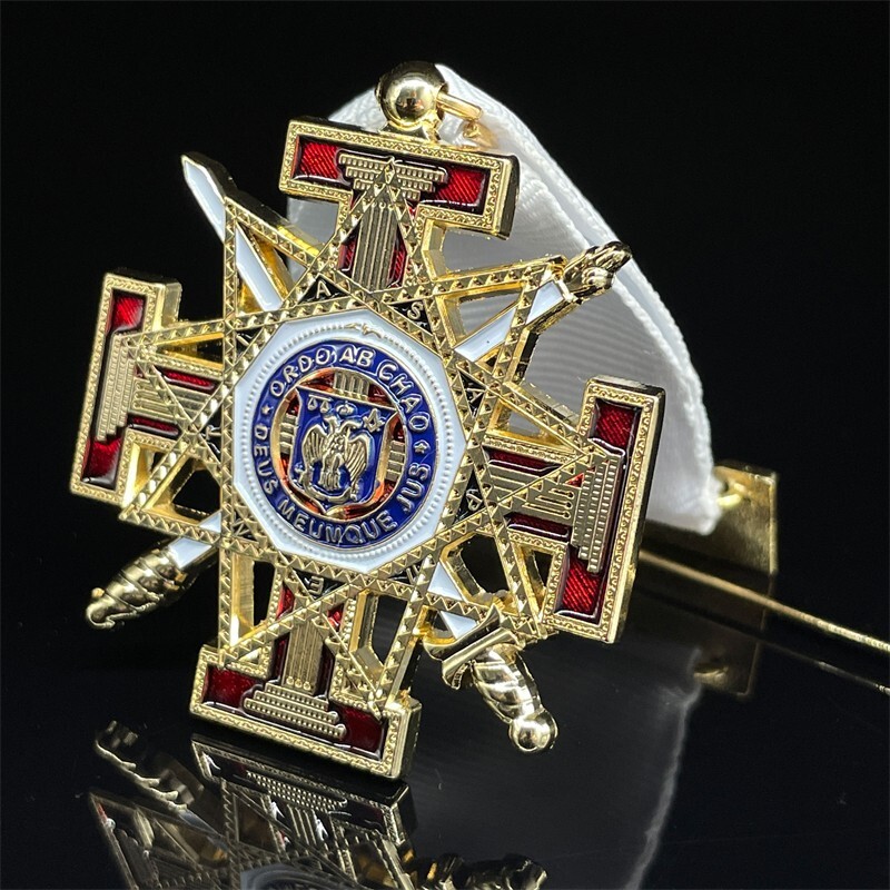 Vintage Mason Freemason Badge Exquisite Masonic Ribbon Medal Brooch ...