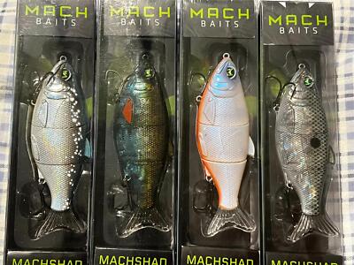 mach baits machshad 4" hard body swimbait 1/2oz slow sinking you choose ...