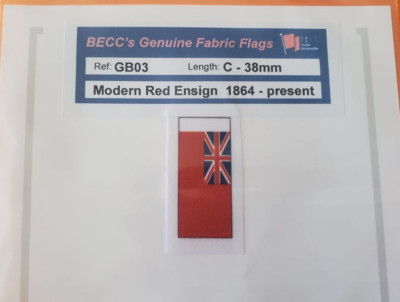 Model boat flag Red Ensign 38mm 1864-Present Day, BECC C GB03 | eBay UK