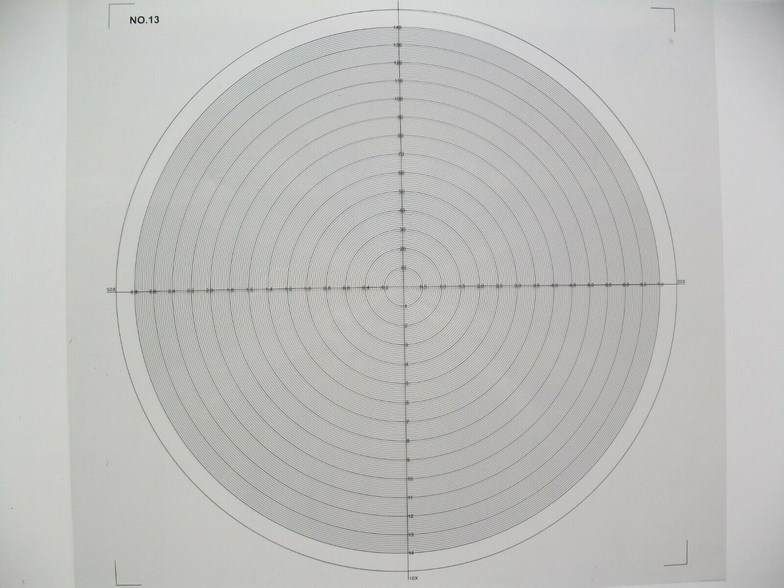 Optical Comparator Chart For Profile Projector Overlay Chart NO 13 | eBay