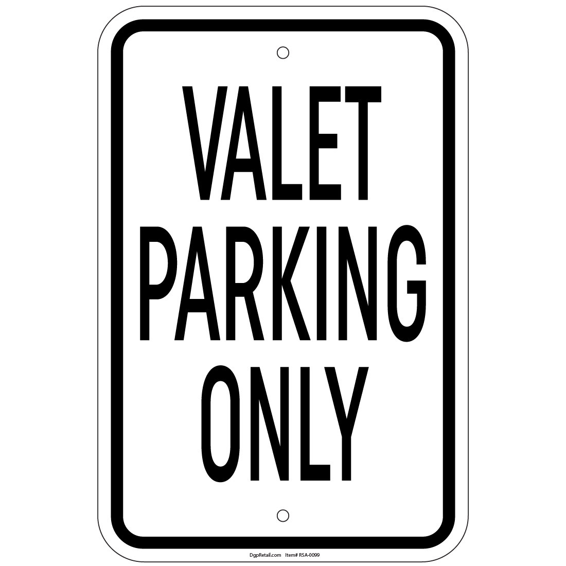 Valet Parking Only Sign 8"x12" Aluminum Signs Retail Store | eBay