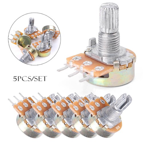 5K/10K/50K/100K OHM 3 Terminal Linear Taper Rotary Audio Potentiometer ...