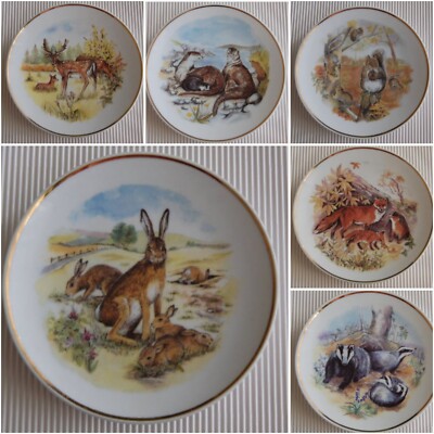 6 X Wild Life Decorative Small Plates Porcelain Reader's Digest Susan ...