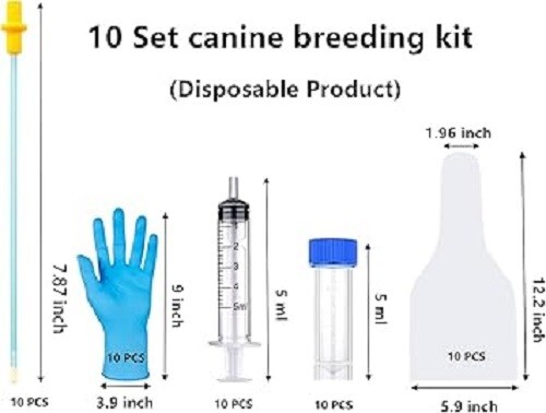 10 Set AI Artificial Insemination Dog Breeding Kit, Canine Tube New | eBay