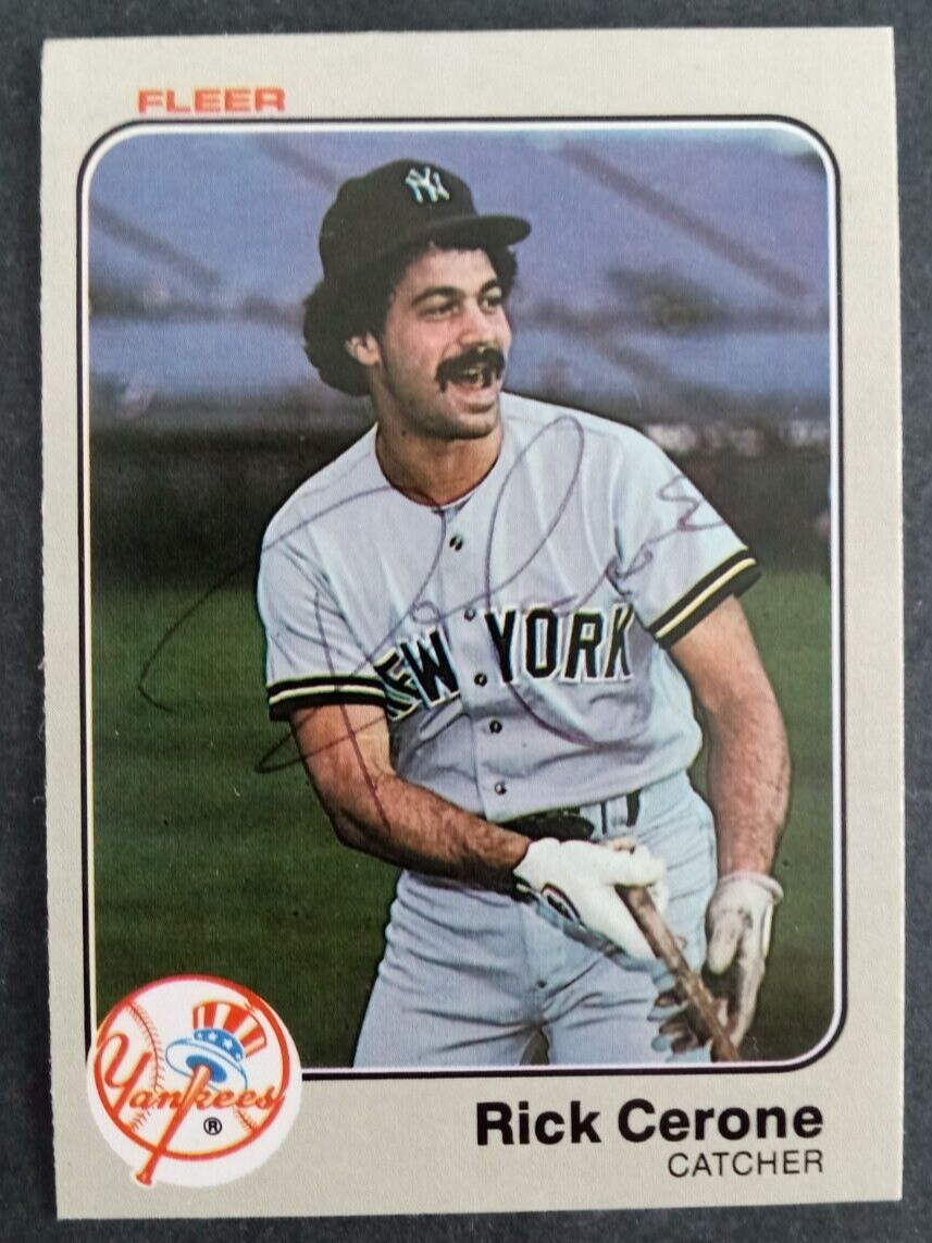 1983 Fleer SIGNED: Rick Cerone, YANKEES #376 | eBay