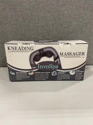 InvoSpa Neck & Back Massager with Heat Deep Kneading Massage Pillow for ...