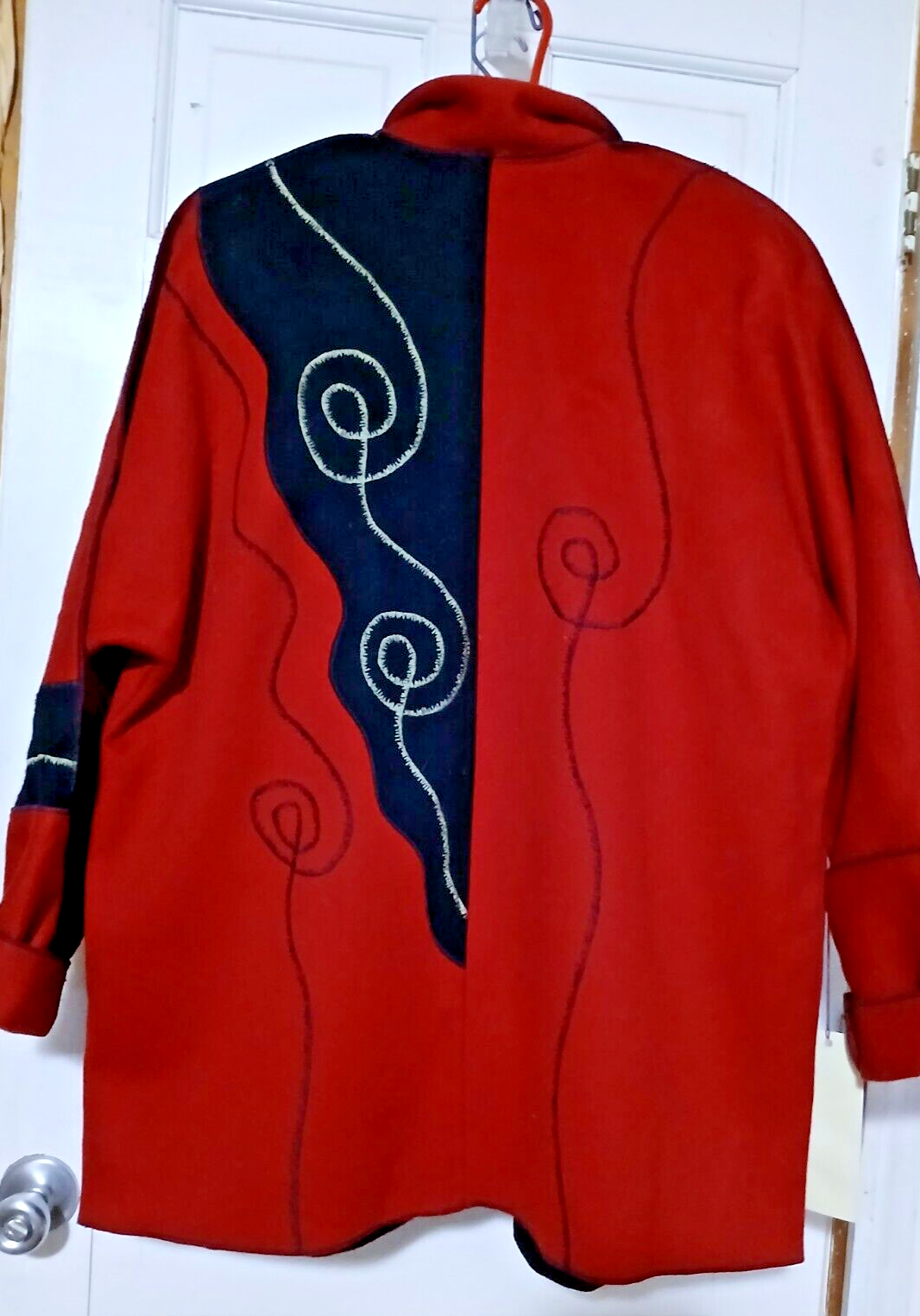 Gloria Walsh Handmade - Red and Black Art to Wear jacket - Size M/L | eBay