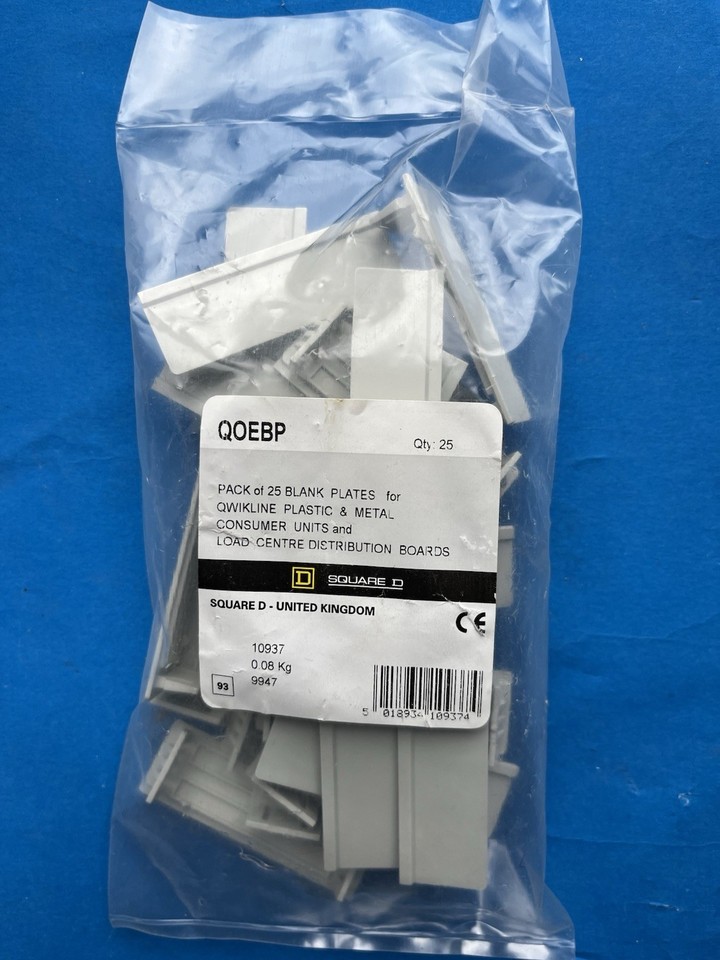 Square D Qwikline BLANKS BLANK CONSUMER UNIT FUSE BOARD QOEBP X 4 | eBay UK