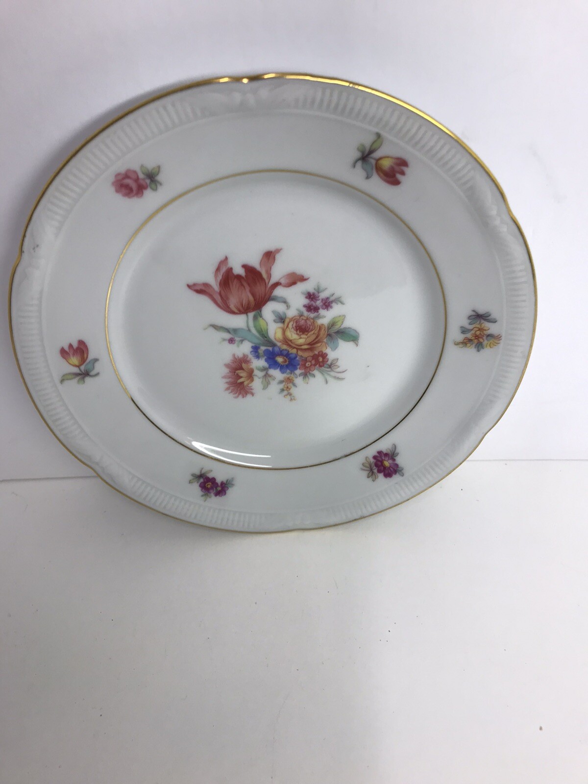 Zeh Scherzer Bavaria Germany US Zone Floral Minuet Bread Butter Plate ...