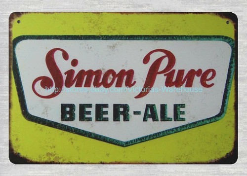 Simon Pure Beer-Ale bar cafe metal tin sign unusual home decor | eBay
