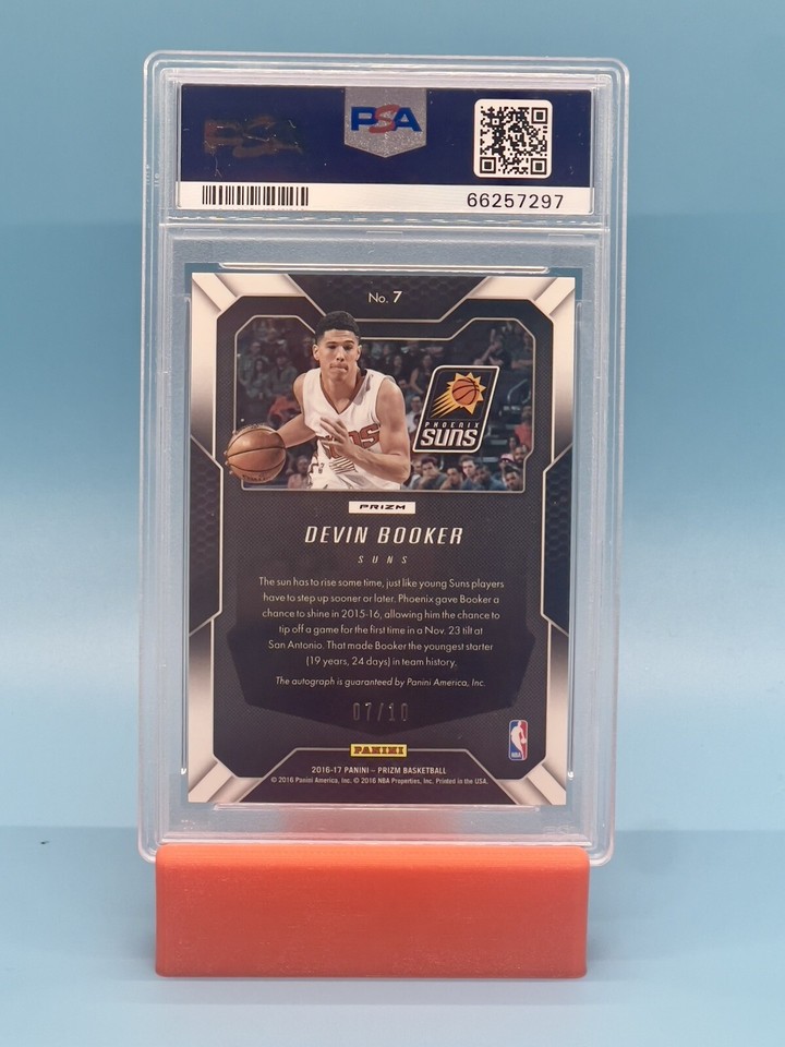 2016 Panini Prizm Devin Booker Veteran Signatures Hyper Prizm #7 /10 ...