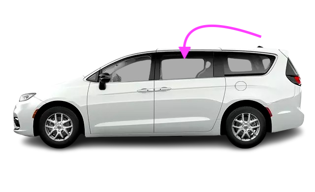 Fits: 2017-2024 Chrysler Pacifica Mini Rear Left Sliding Door Window ...