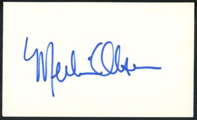 MERLIN OLSEN (1940-2010) signed 3x5 index card | Rams - autograph HOF ...