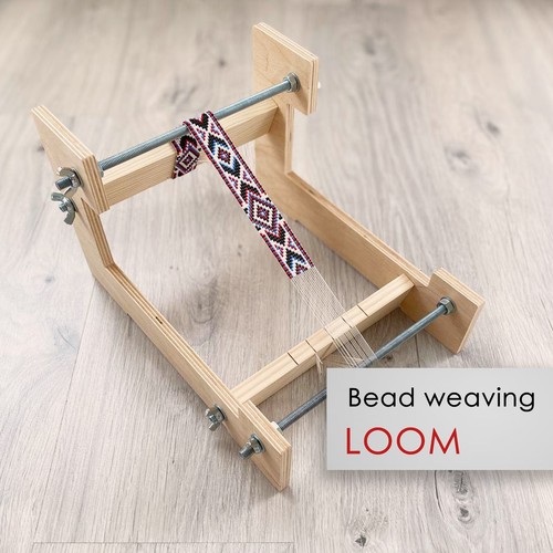 Large Wooden Loom for LONG seed beadwork weaving - hat bands, gerdan ...