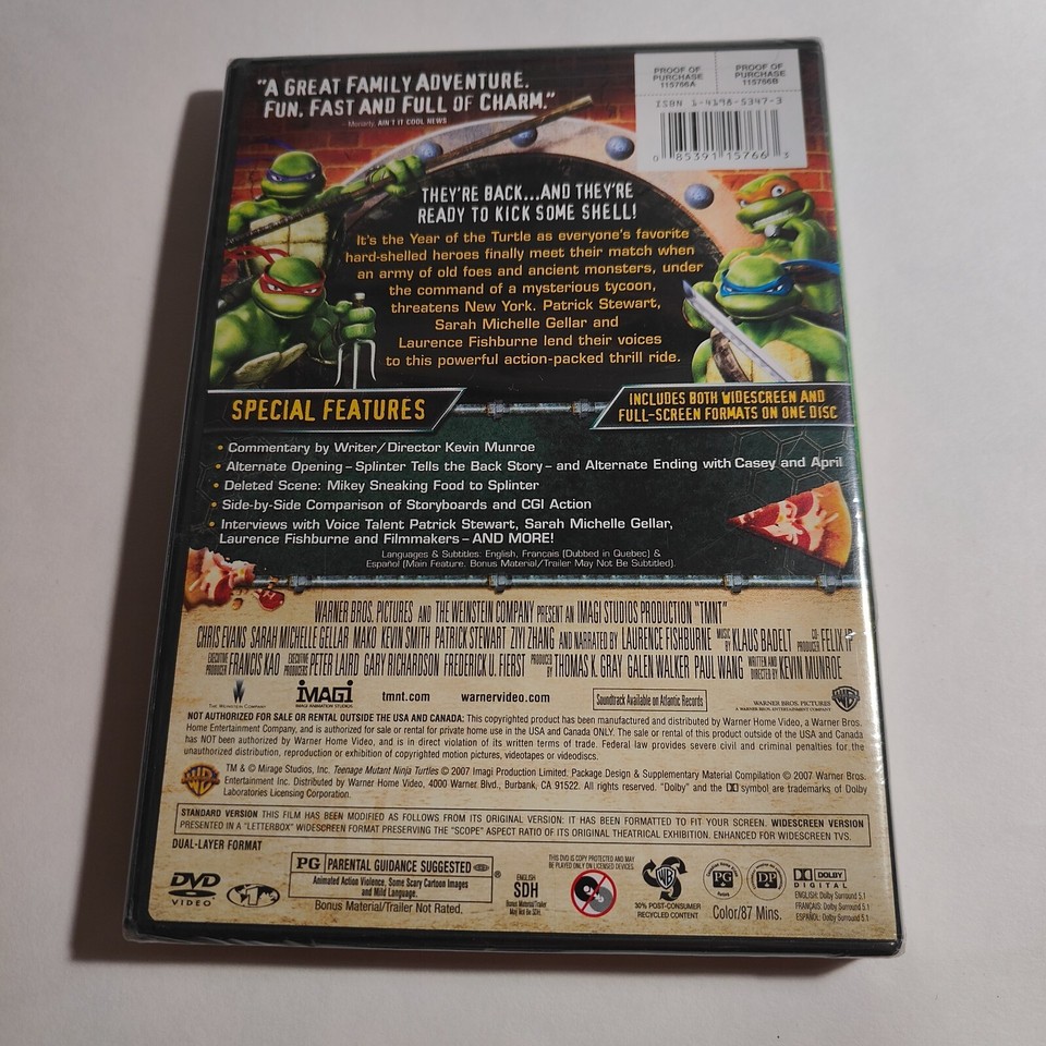 TMNT (Teenage Mutant Ninja Turtles) (DVD, 2007) Animated Movie-NEW | eBay