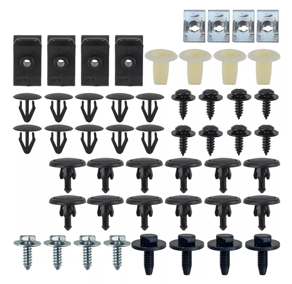100*Engine Under Cover Clips Push Rivet Bumper Fender Shield Splash ...