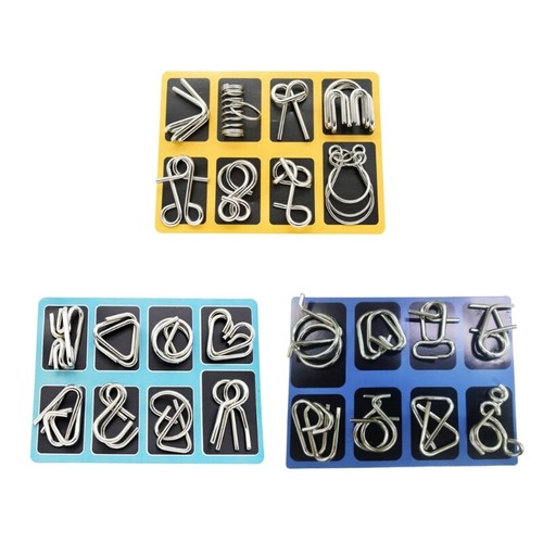 Intelligence Buckle Lock Toy Chinese 9 Puzzle Metal Brain Puzzle | eBay ...