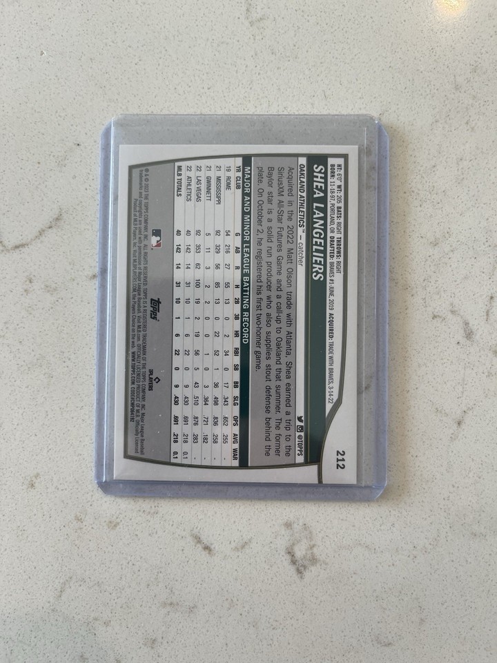 Shea Langeliers Lot RC #1167LSL | eBay