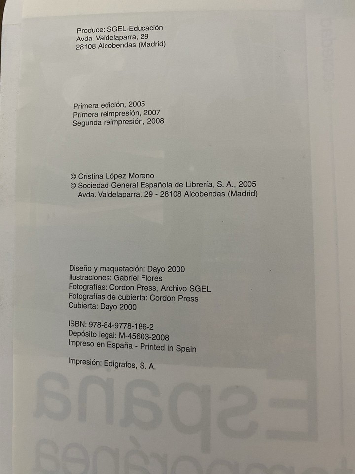 SGEL España Contemporánea Cristina López Moreno Paperback Spanish Text ...