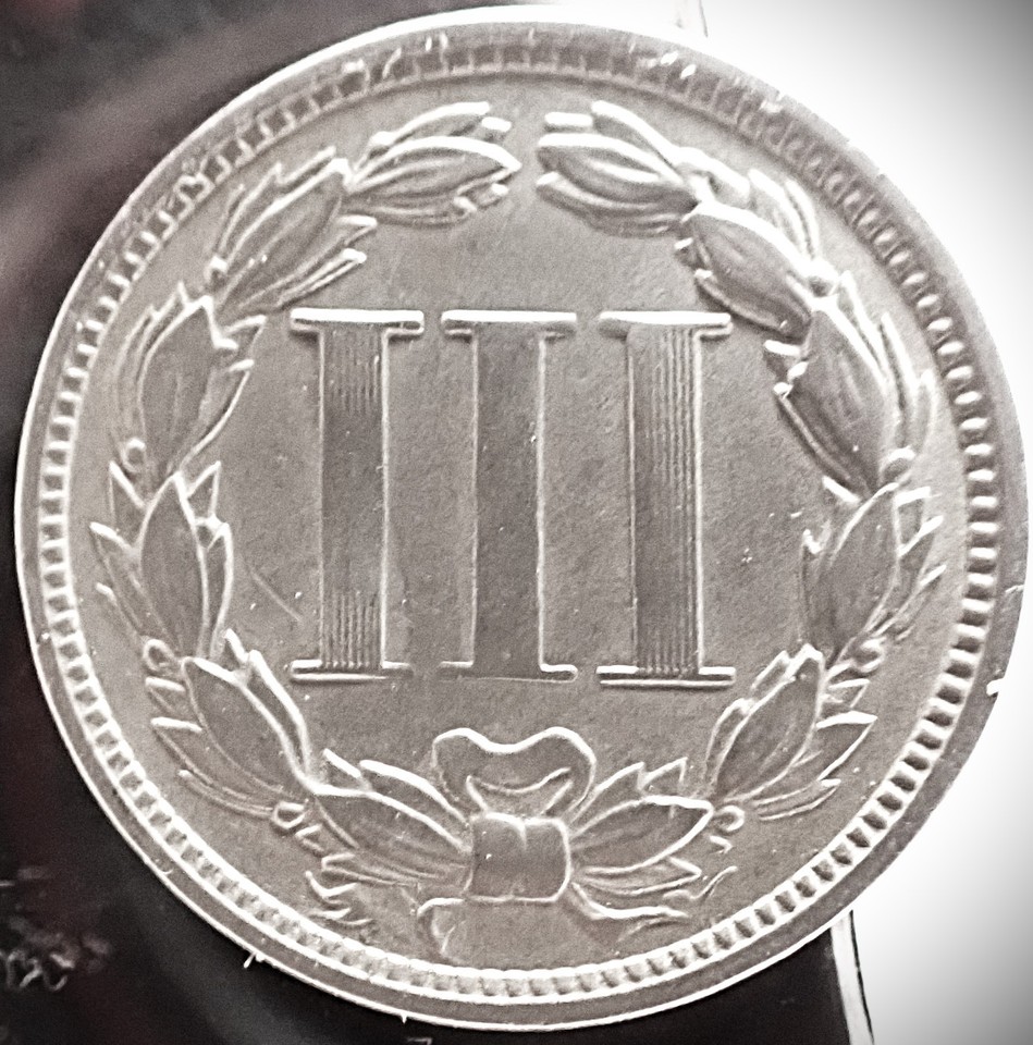1868 US Phila Mint Copper-Nickel Three Cent Piece🪙Post Civil War Era🪙 ...