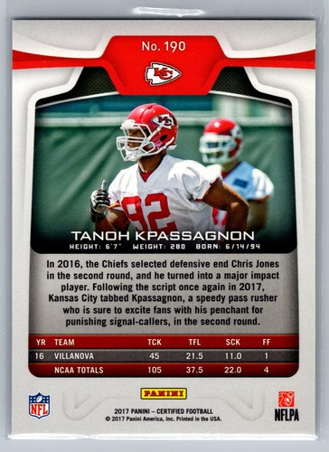 2017 Panini Certified #190 Tanoh Kpassagnon #/999 | eBay