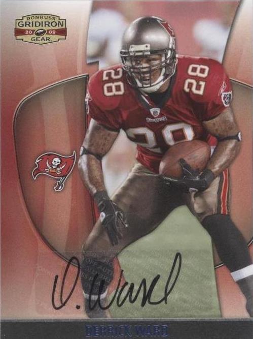 2009 Donruss Gridiron Gear - Derrick Ward #26 Platinum Signatures /5 ...