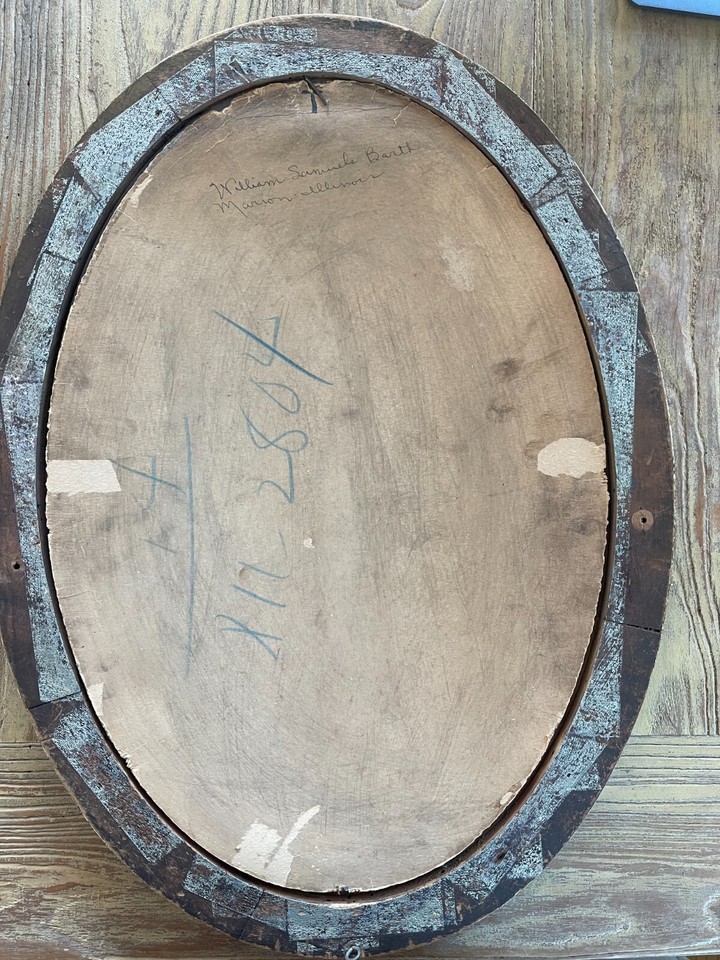 Male Portrait: American School Rare Oval Portrait of an Undertaker ...