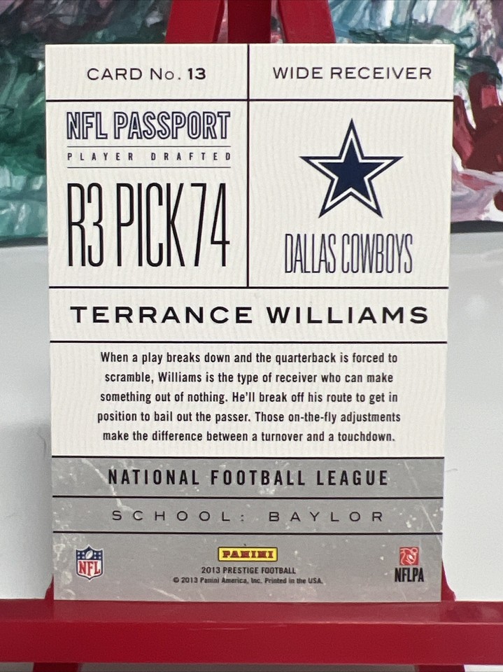 2013 Prestige NFL Passport Dallas Cowboys Football Card #13 Terrance ...