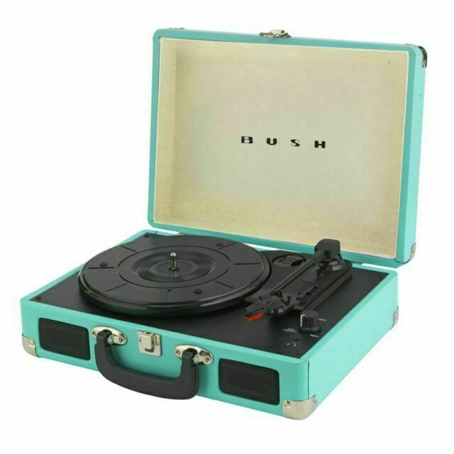 Bush 5484511B Classic Portable Turntable - Teal for sale online | eBay