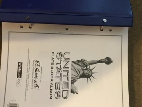 H.E. Harris plate block stamp album with pages | eBay