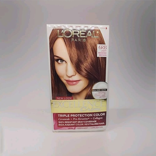 Loreal Excellence Creme Permanent Hair Color 6RB LIGHT REDDISH BROWN ...