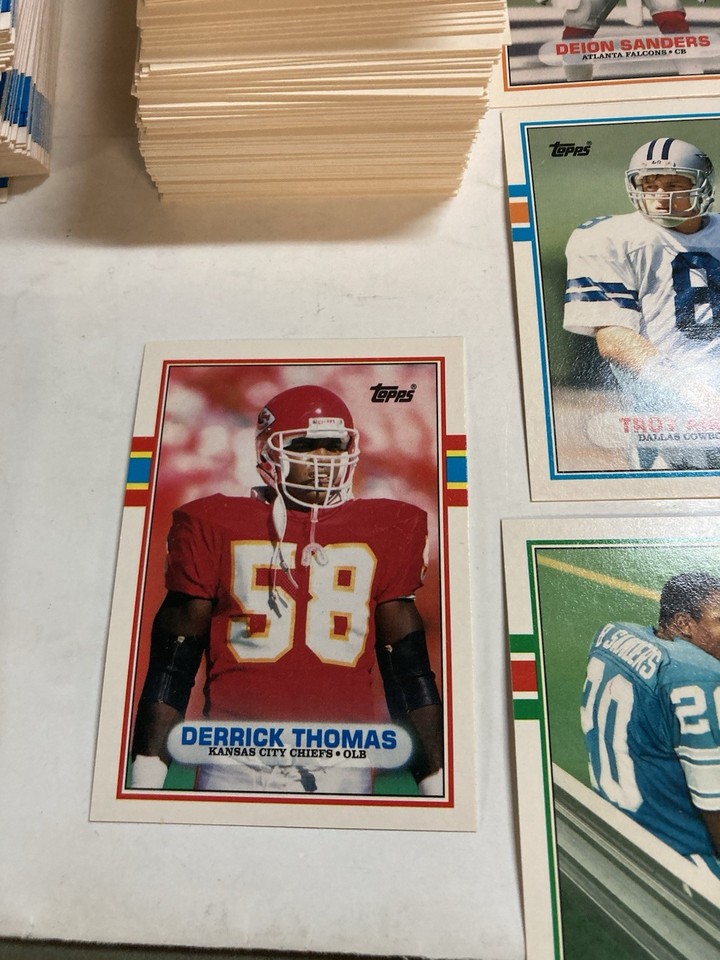 2 Boxed Topps Traded series NFL football sets 264 Cards 1989 1990 ...