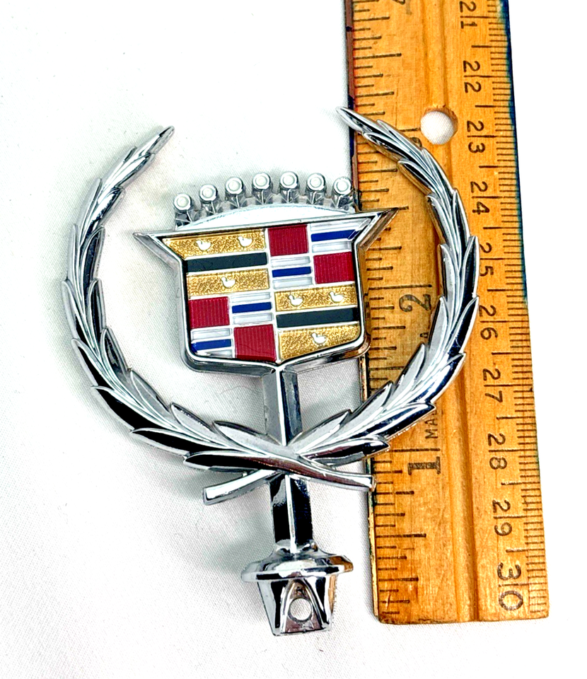 New 1979 Cadillac Eldorado Wreath & Crest Hood Ornament Emblem OEM ...