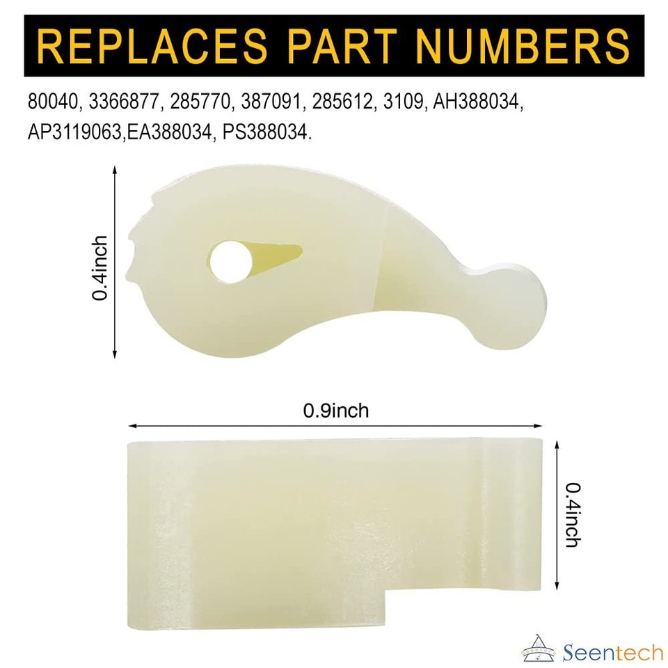 80040 Washer Agitator Dogs (Pack 8) - Compatible with Whirlpool & 2.1 ...