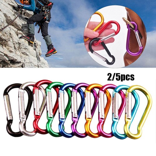 Outdoor Tool Spring Quickdraws Clip Carabiner Hooks Keychain Buckles | eBay