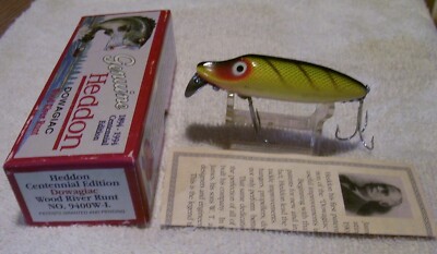 111924 HEDDON CENTENNIAL WOOD RIVER RUNT LURE 3" BOX PAPER | eBay