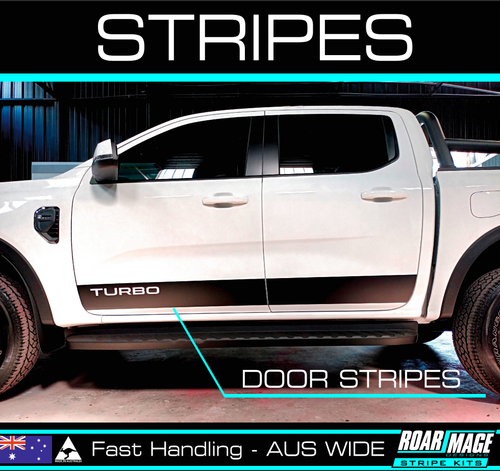 AM SIDE DOOR stripes decals stickers fit 2022 - 2024 Ford Ranger Raptor ...