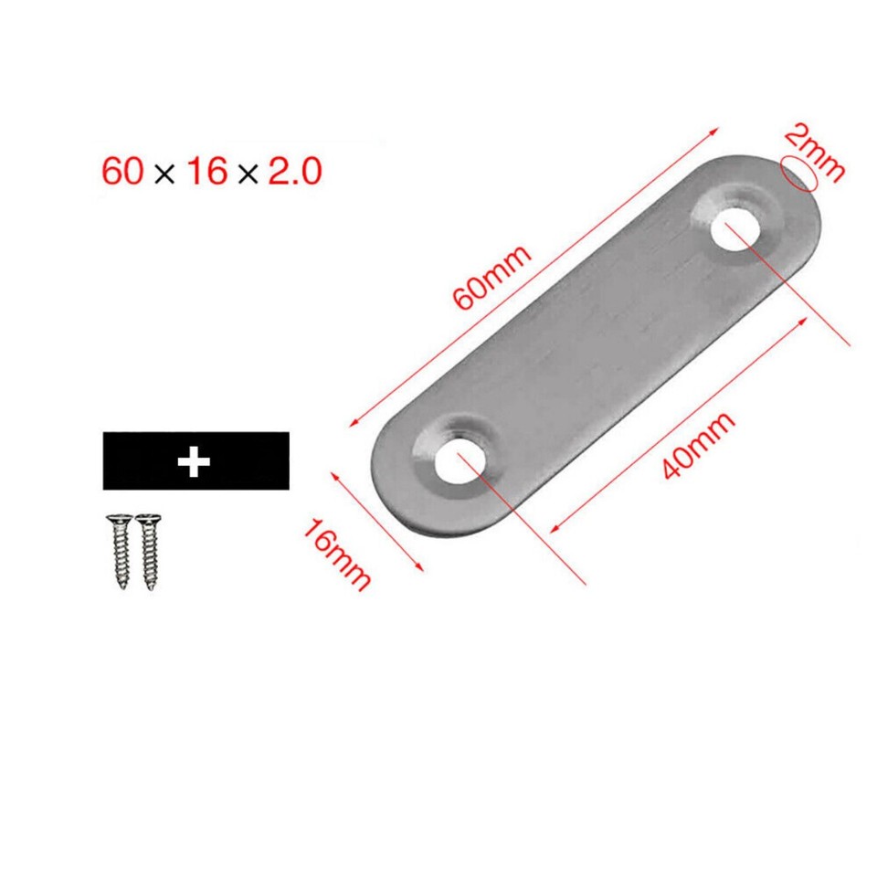 Stainless Steel Repair Plate Flat Straight Fixing Mending Corner Brace ...