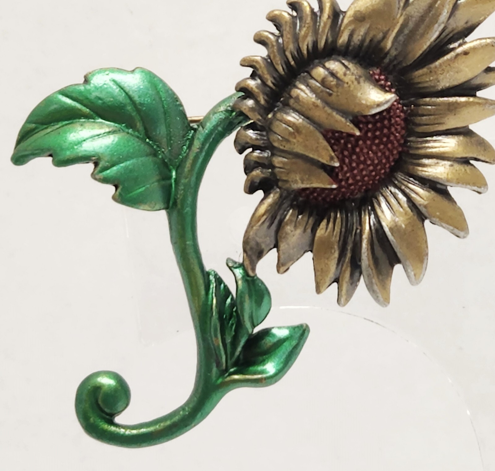 Vintage 1969 Signed DD Dominick Avellino Enamel Sunflower Pin Brooch | eBay