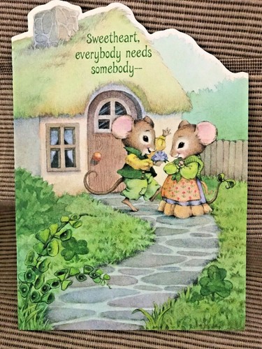 New Vintage 1980's Hallmark St Patrick's Day Mouse Mice Cottage ...