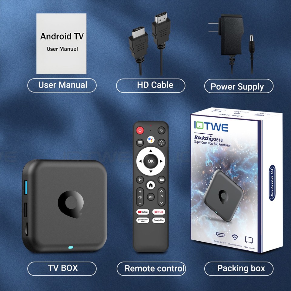 Smart TV BOX Android14.0 64/32GB 2.4G/5G WIFI6 Media Player Octa-core ...