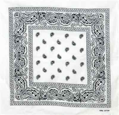 Wholesale Lot 3 22"x22" Paisley Black and White Bandana | eBay Australia