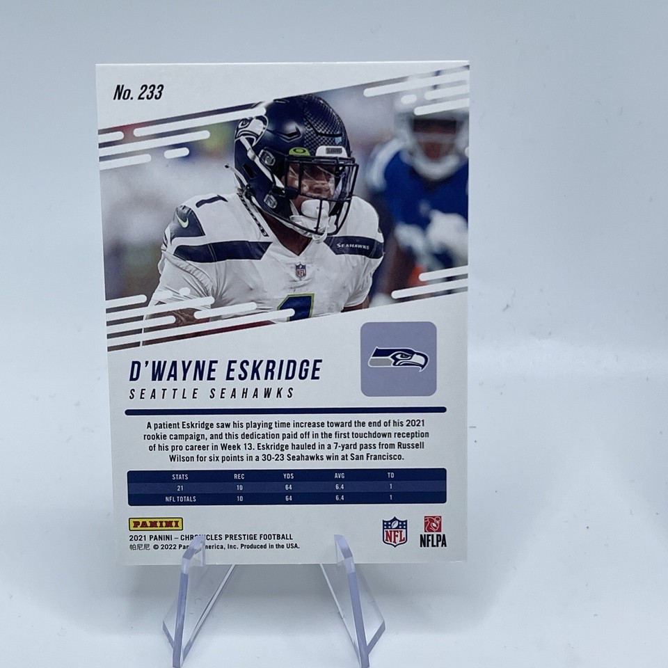 2021 Panini Chronicles Dwayne Eskridge Prestige Rookie Card #233 ...