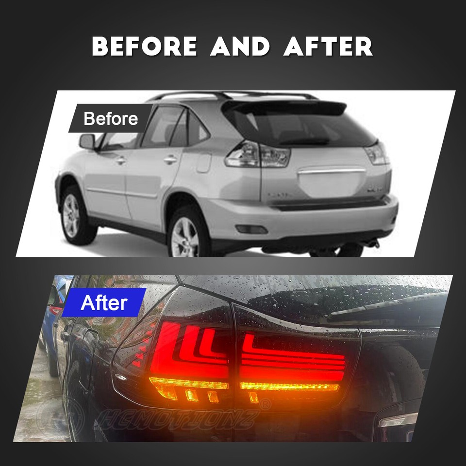 LED Tail Lights For Lexus RX 330 350 400h 2003-2009 Rear Lamp Start UP ...