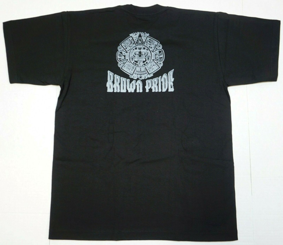 BROWN PRIDE T-shirt Latino Mexico Aztec Urban Streetwear Men's Tee New ...