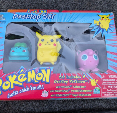 Vintage 1999 Nintendo Pokémon Deluxe Desktop Set By Toy Island Pikachu ...